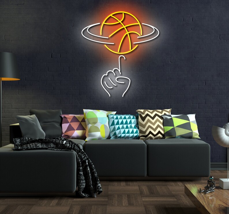 Basketball Led Sign Basketball Neon Sign Wall Decor Neon - Etsy