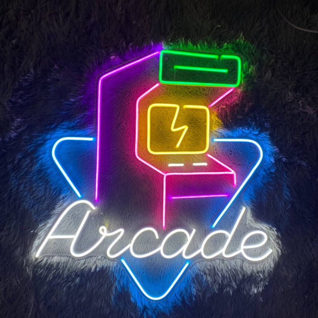 Arcade Neon Sign, Arcade Led Sign, Wall Decor, Game Room Led Lights ...