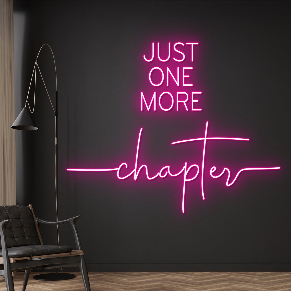 Custom Just One More Chapter Neon Sign, Custom Name LED Light ...