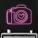 Custom Heart Camera Neon Sign, Love Camera LED Light, Photographer LED ...