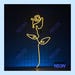 Rose Flower Neon Light Sign. LED Custom- Gift for Her, Unique Hand ...