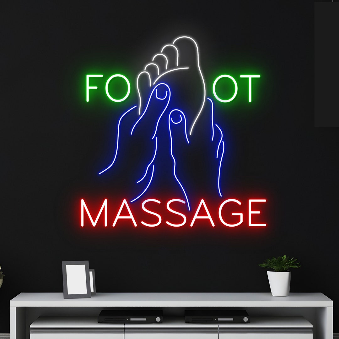 Custom Foot Massage Neon Sign, Massage Shop Led Sign, Spa Led Light ...
