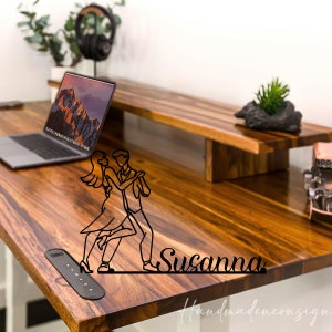Custom Salsa Style Metal Desk, Salsa Dance Metal Table Sign, Couple ...
