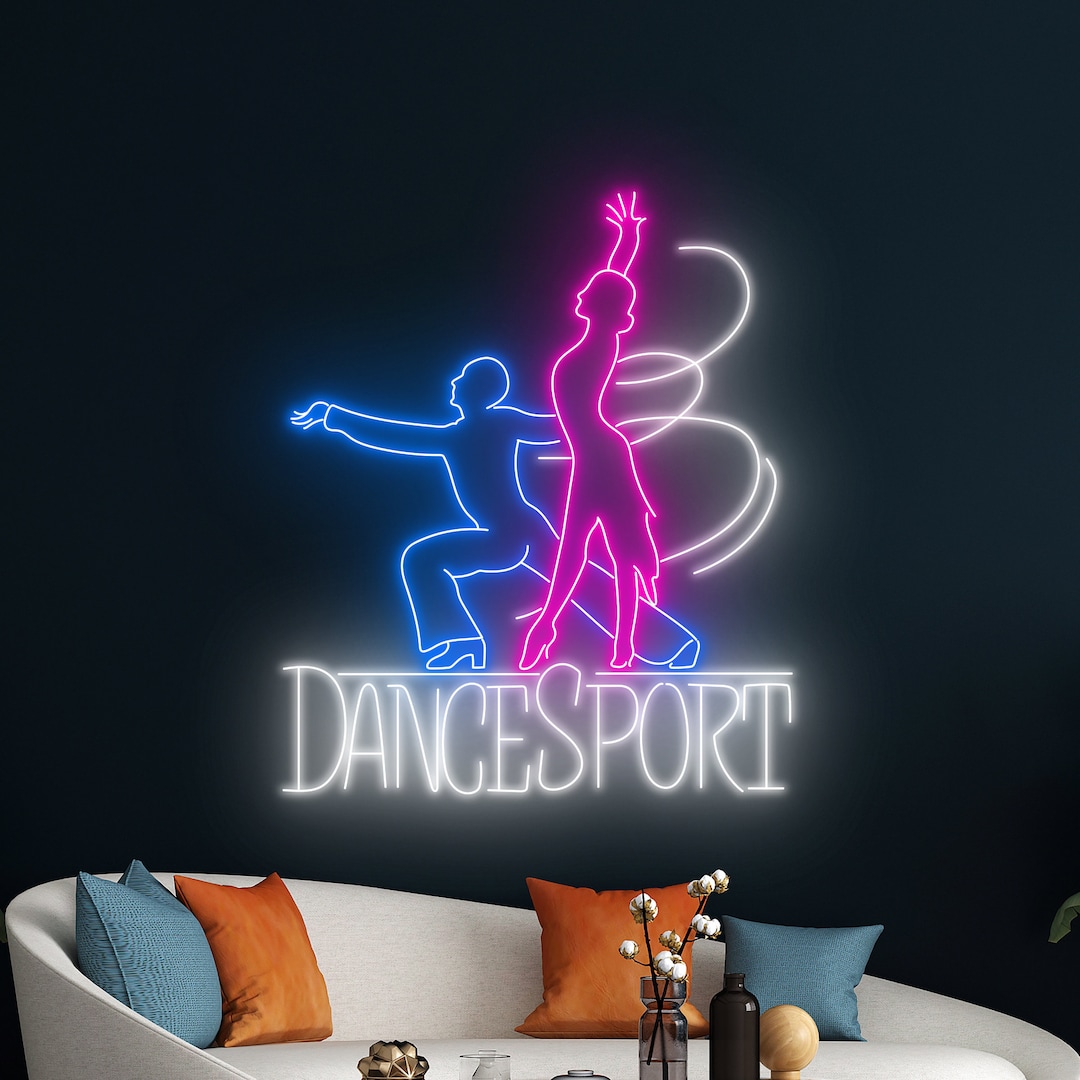 Dance Sport Neon Sign, Custom Dancer Led Sign, Dancesport Dancer Light ...