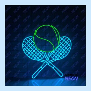 Tennis Racket Neon Sign, Tennis Ball Led Sign, Tennis Neon Light ...