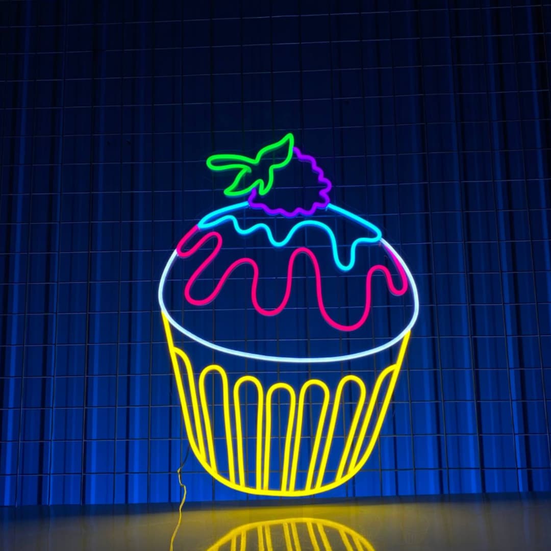Cupcake Neon Sign, Cupcake Led Sign, Cupcake Led Sign, Custom Neon Sign ...