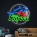 Fresh Seafood Neon Sign, Shrimp Fish Led Sign, Lobster Fish Led Light ...