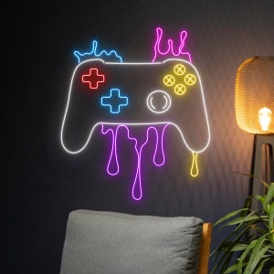 Dripping Game Controller Neon Sign, Dripping Controller Led Sign, Game ...