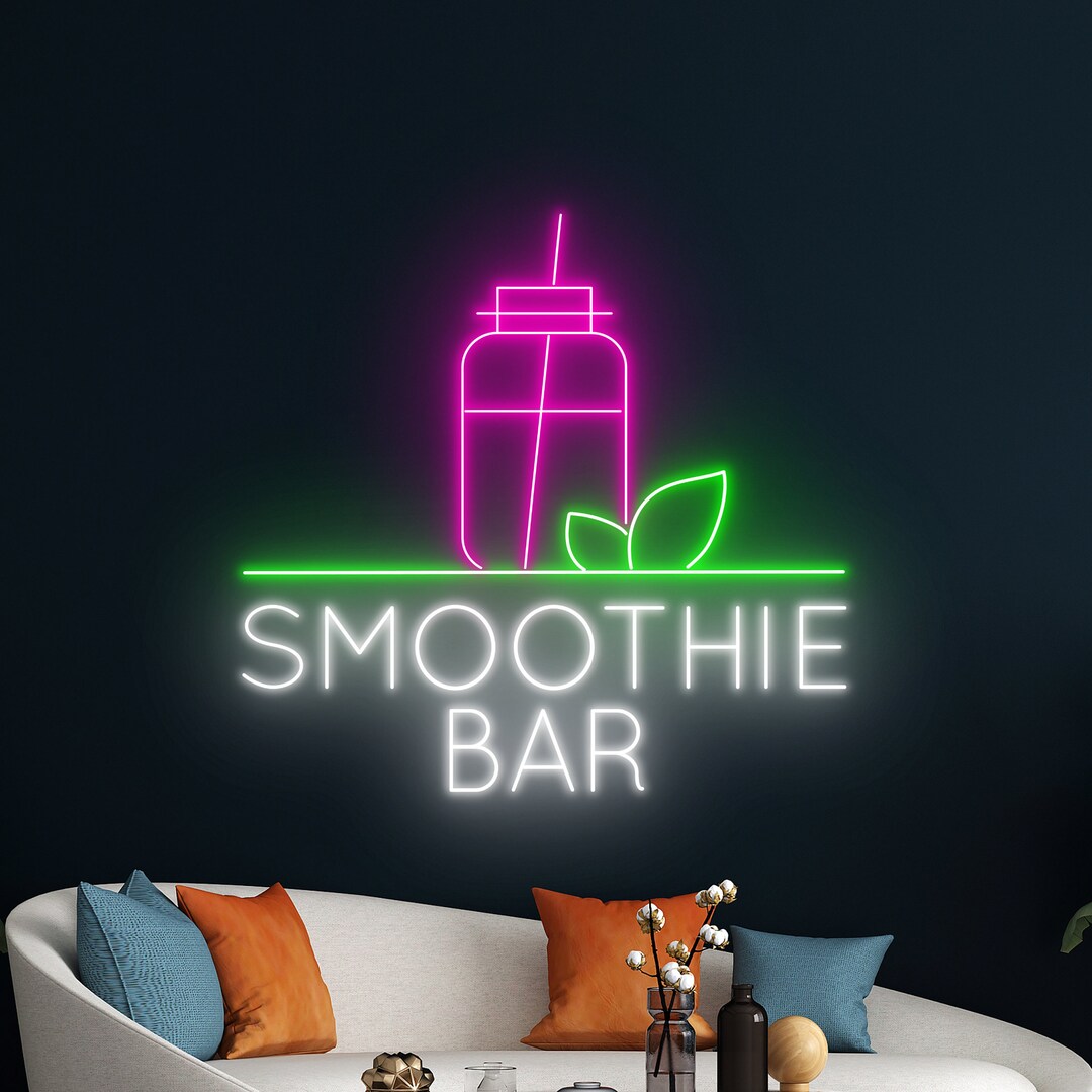 Smoothie Bar Neon Sign, Smoothie LED Light, Smoothie Fruit Neon Light ...