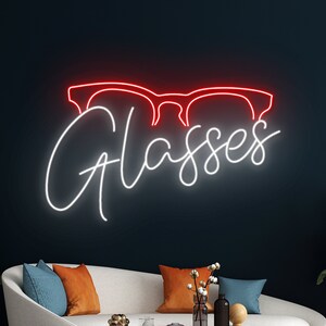 Glasses Neon Sign, Eyewear Neon Light, Eyeglasses Led Sign, Glasses Led ...