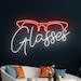 Glasses Neon Sign, Eyewear Neon Light, Eyeglasses Led Sign, Glasses Led ...