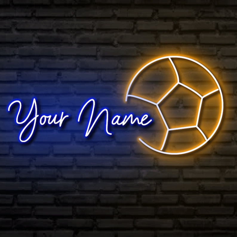 Soccer Name Neon Sign Nursery Decor Personalized Neon Sign - Etsy