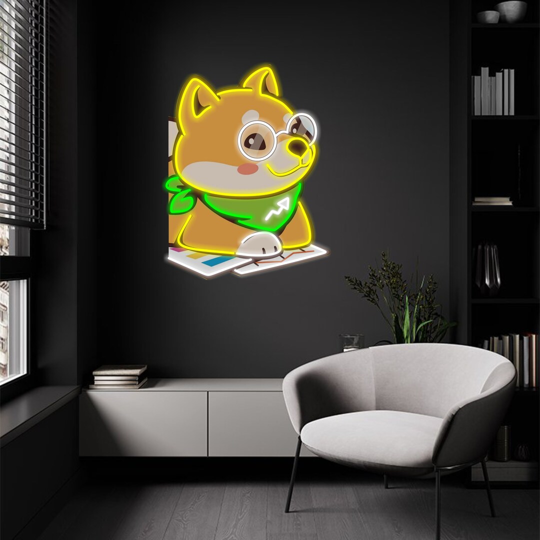 Cute Shiba Led Sign, Shiba Dog Neon Sign, Wall Decor, Shiba Dog Art ...