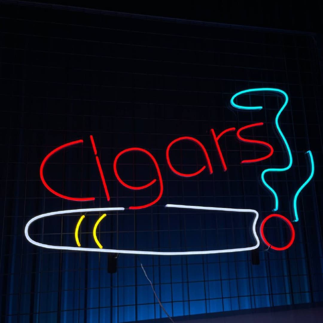 Smoking Neon Sign, Cigar Led Sign, Home Decor, Custom Neon Sign, Best ...