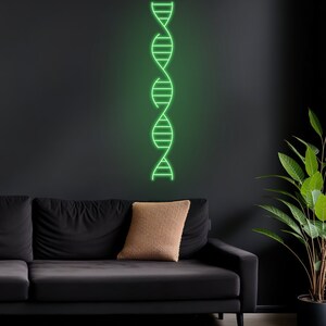 DNA Double Helix Neon Sign, DNA Art, Wall Decor Neon Sign, Biology ...