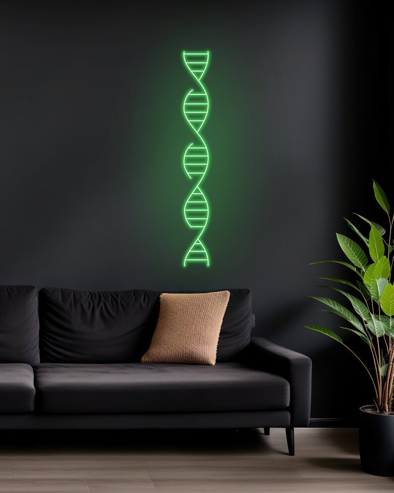 DNA Double Helix Neon Sign DNA Art Wall Decor Neon Sign - Etsy