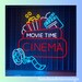 Custom Cinema Movie Time Neon Light, Movie Theater Led Sign, Cinema ...