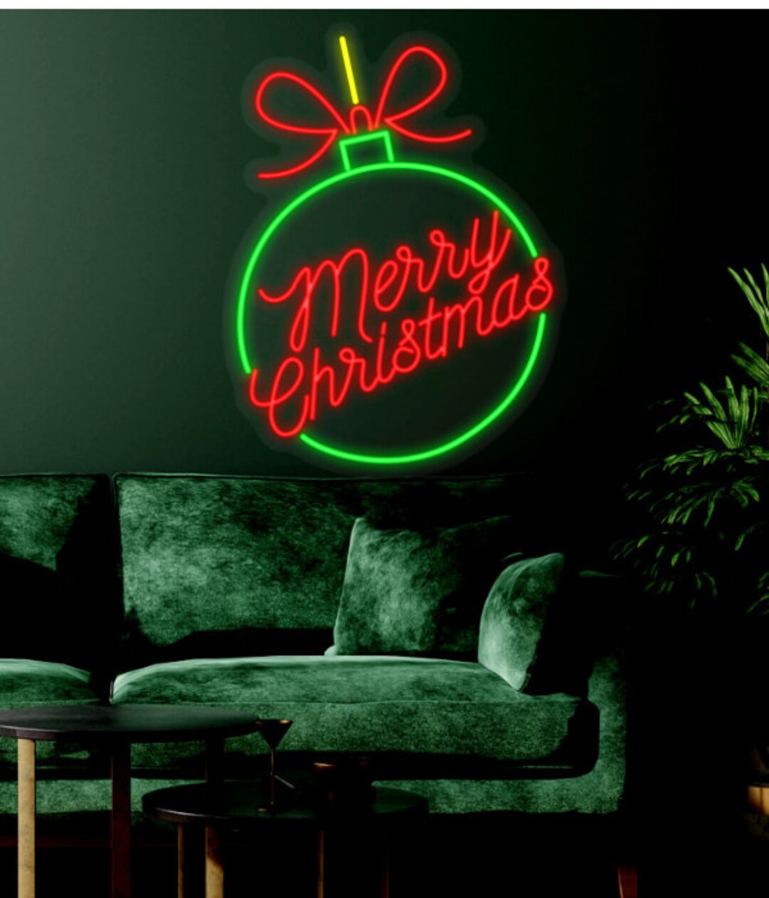 Christmas Ornament Neon Sign Christmas Led Sign Wall Decor - Etsy