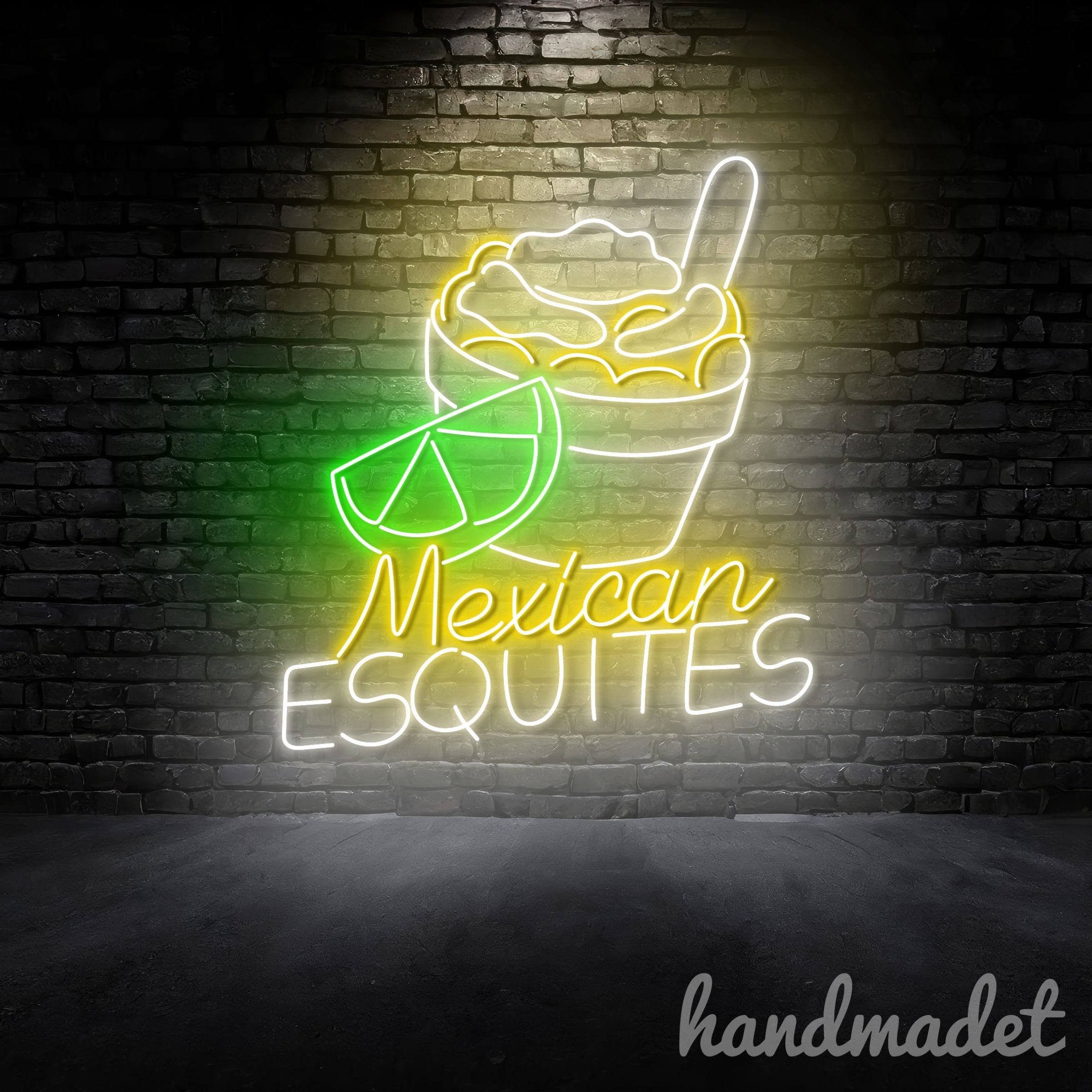 Esquites Neon Wall Sign, Elote En Vaso Led Wall Light, Mexico Food Led ...