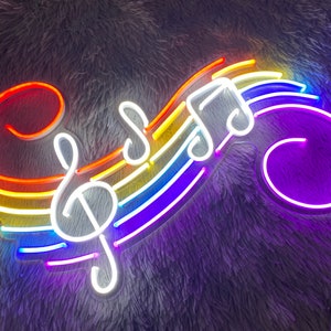 Music Led Sign, Music Neon Sign, Wall Decor, Music Led Light, Custom ...