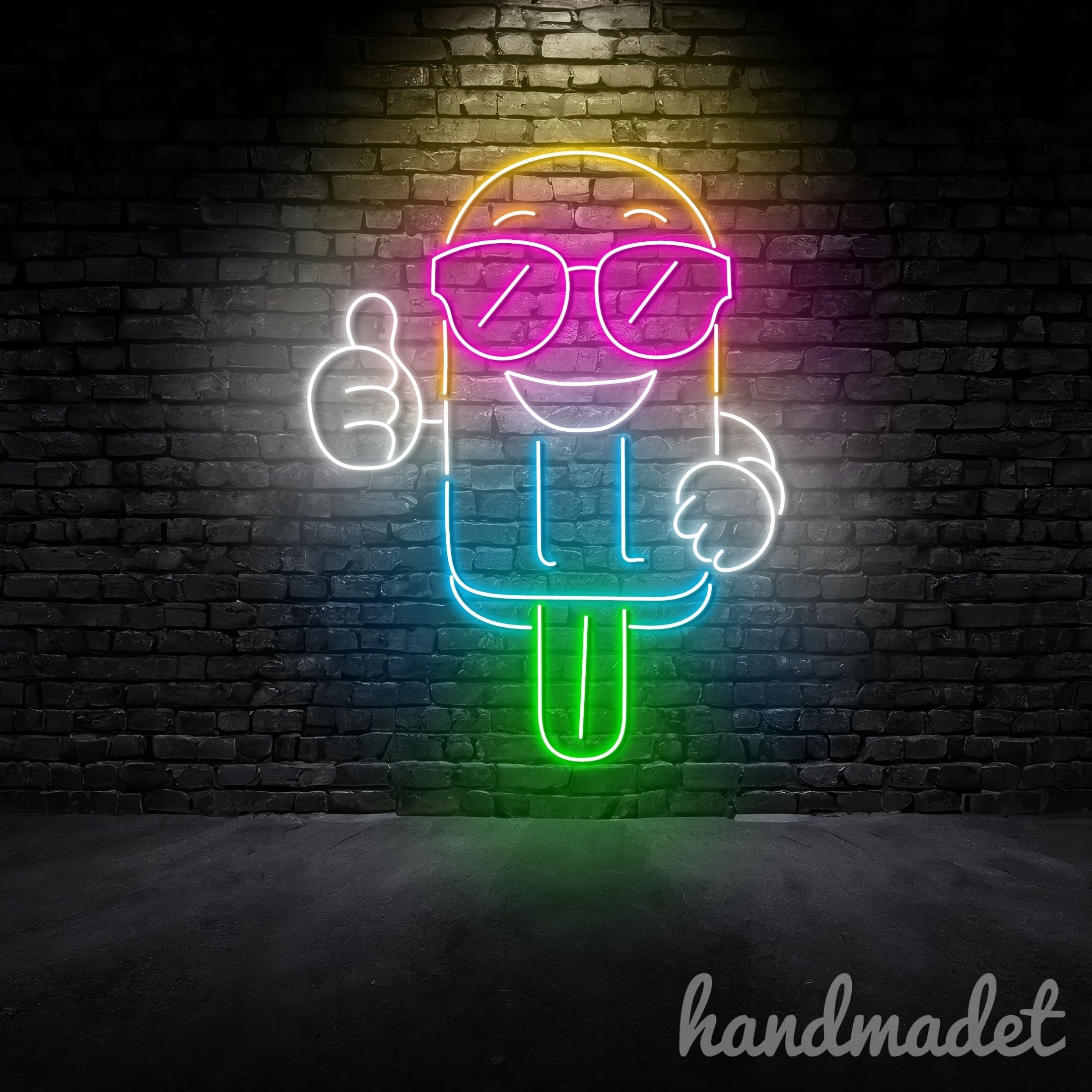 Popsicle Neon Wall Sign, Ice Cream Led Wall Sign, Ice Cream Stick Neon ...