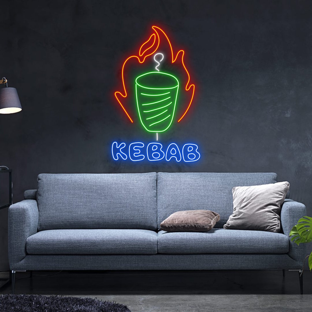 Kebab Led Sign, Kebab Neon Sign, Wall Decor, Kebab Art Sign, Home Decor ...