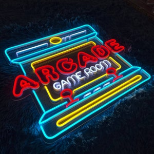 Arcade Game Room Led Sign, Arcade Neon Sign, Wall Decor, Game Room Neon ...