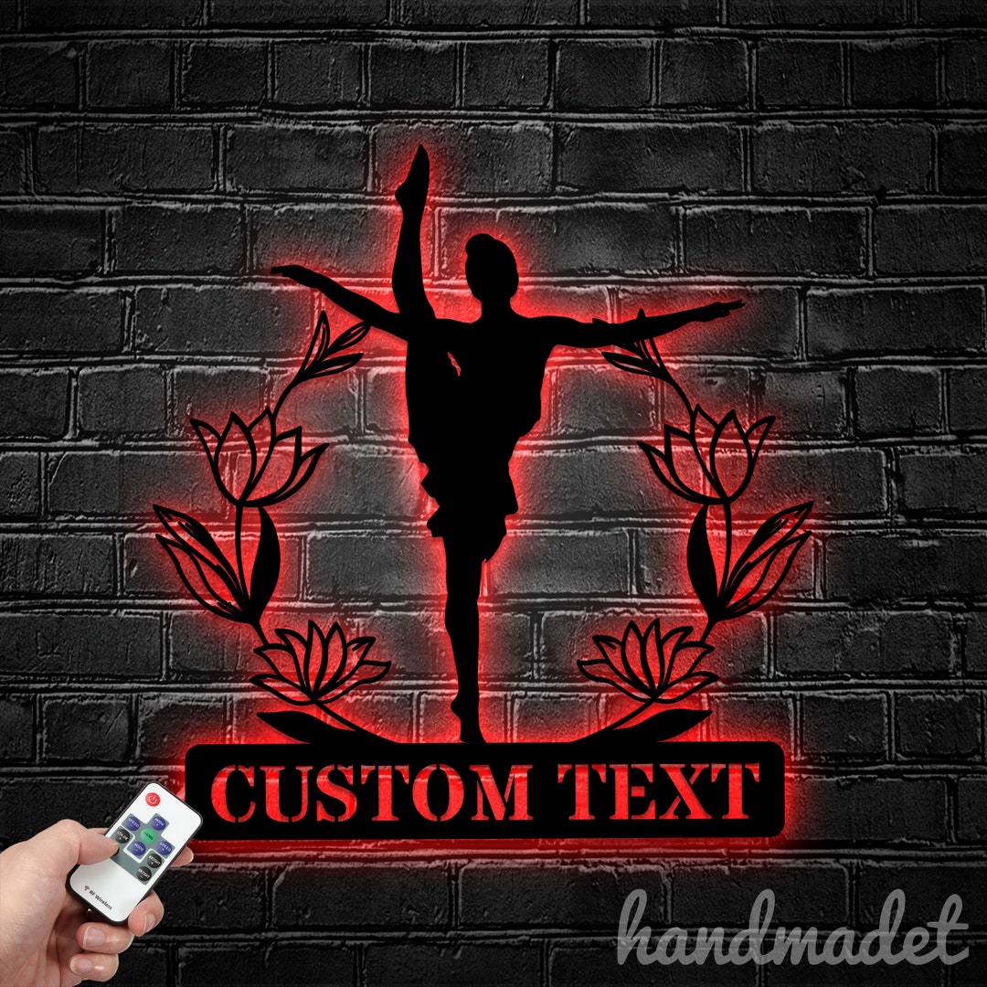 Personalized Ballerina Dance Metal Sign, Dancing Metal Light, Dancer ...