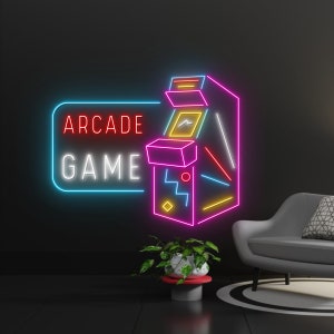 Arcade Game Neon Led Sign, Arcade Game Neon Sign, Wall Decor, Game Room ...