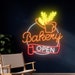 Bakery Open Neon Sign, Open Bakery Led Light, Bakery Neon Light, Open ...
