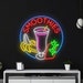 Smoothie Neon Sign, Smoothie Strawberry Banana LED Light, Smoothie ...