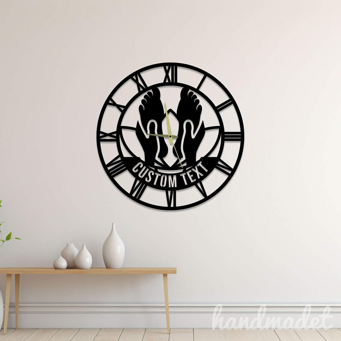 Reflexology Wall Clock Unique, Massage Round Wall Clock, Acupressure ...