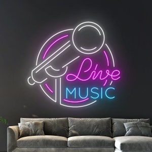 Live Music Neon Light, Karaoke Led Sign, Karaoke Led Light, Live Music ...