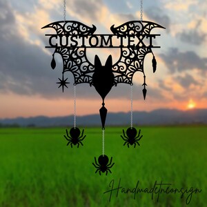 Custom Metal Bat Wind Chime, Personalized Metal Bat Garden Decor ...