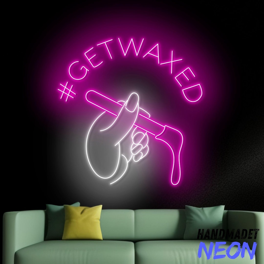 Gat Waxed Neon Sign, Waxing Led Sign, Spa Salon Neon Light, Waxing Spa ...