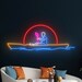 Man Rowing A Kayak Neon Sign, Kayaking Led Sign, Kayaking Neon Light ...