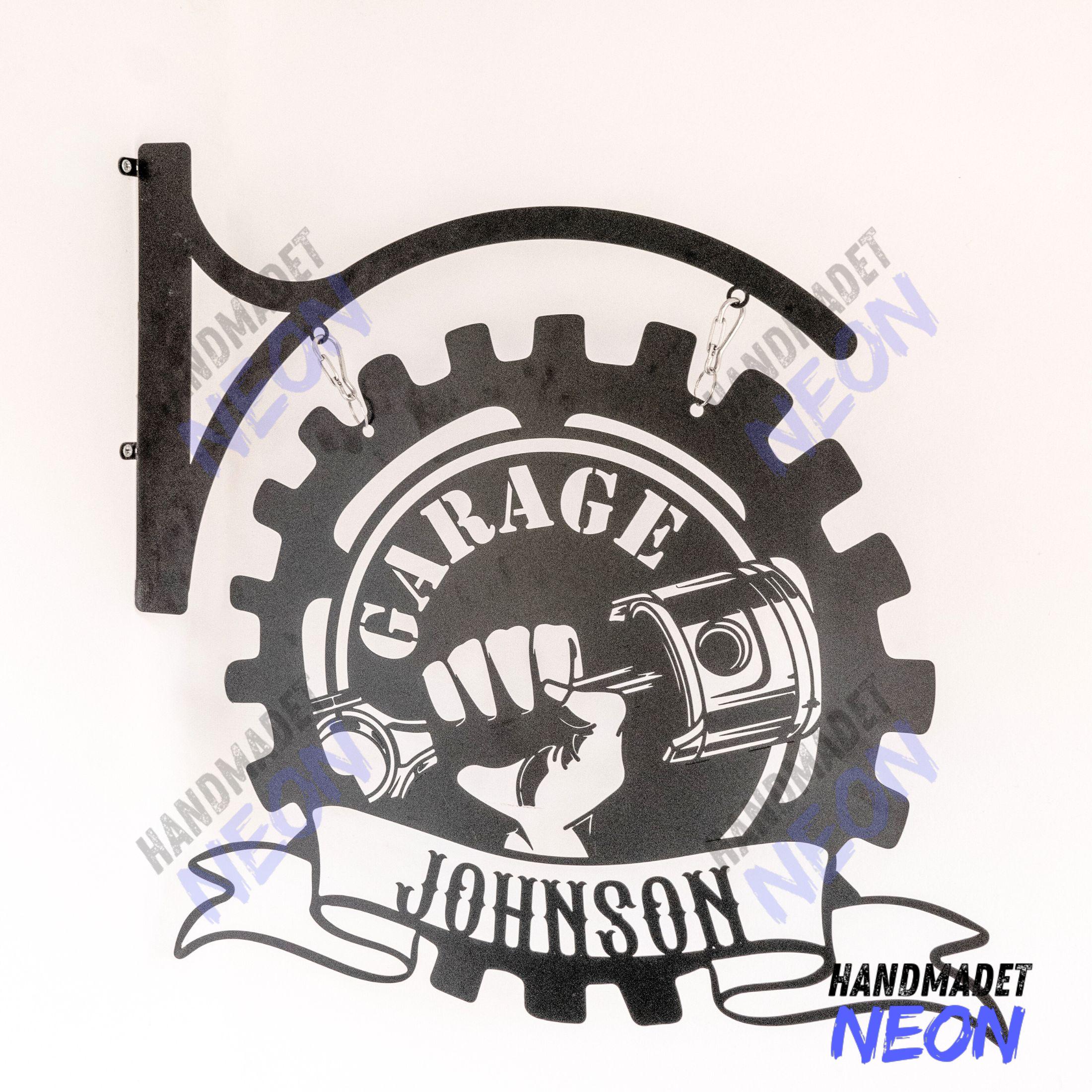 Personalized Garage Hanging Sign, Garage Mechanic Outdoor Hanging Sign ...