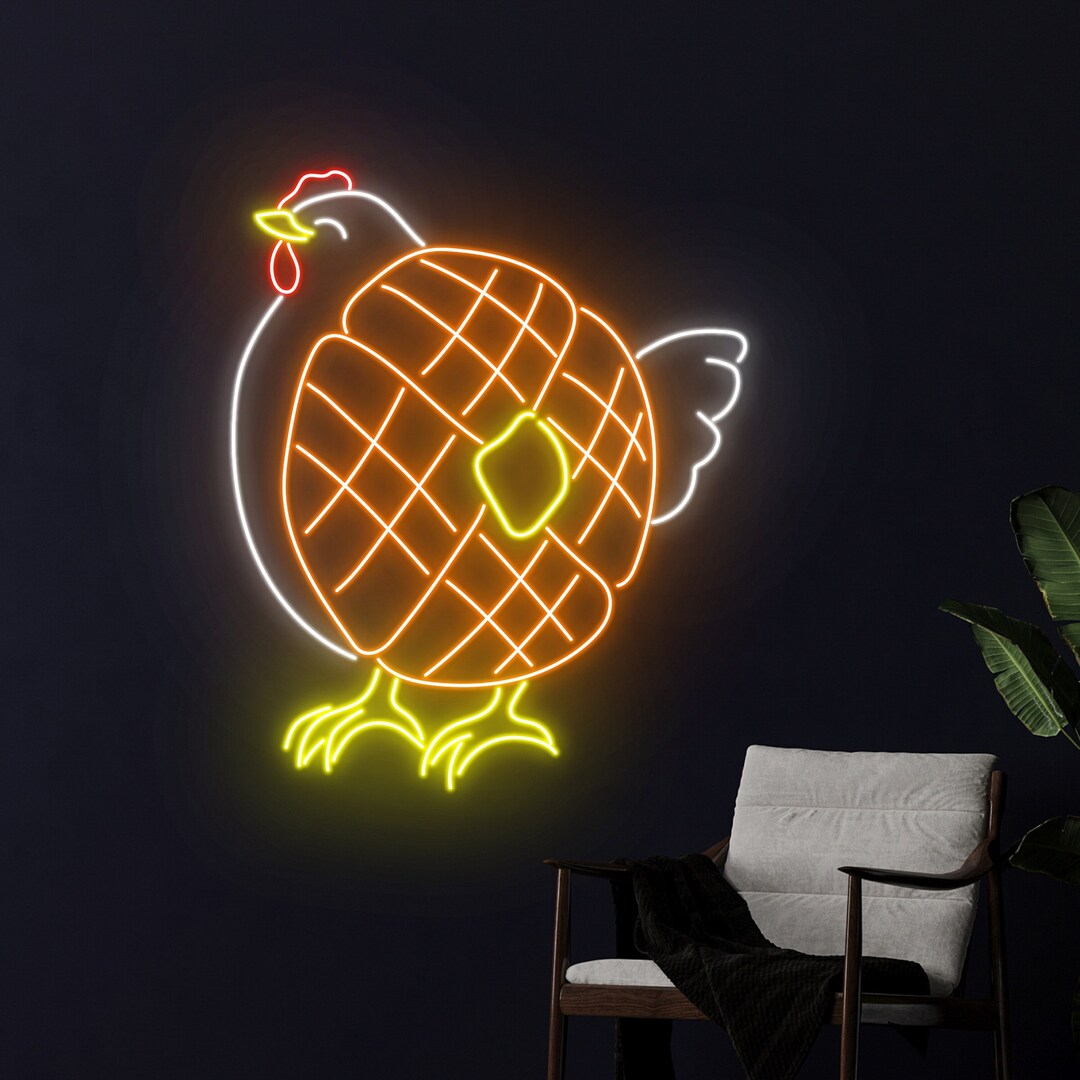 Waffles Chicken Neon Sign, Chicken Waffles Led Sign, Waffles Led Light ...