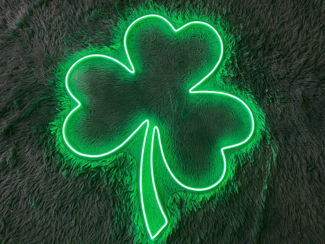 Clover Leaf Led Sign, Lucky Leaf Neon Sign, Wall Decor, Clover Leaf Led ...