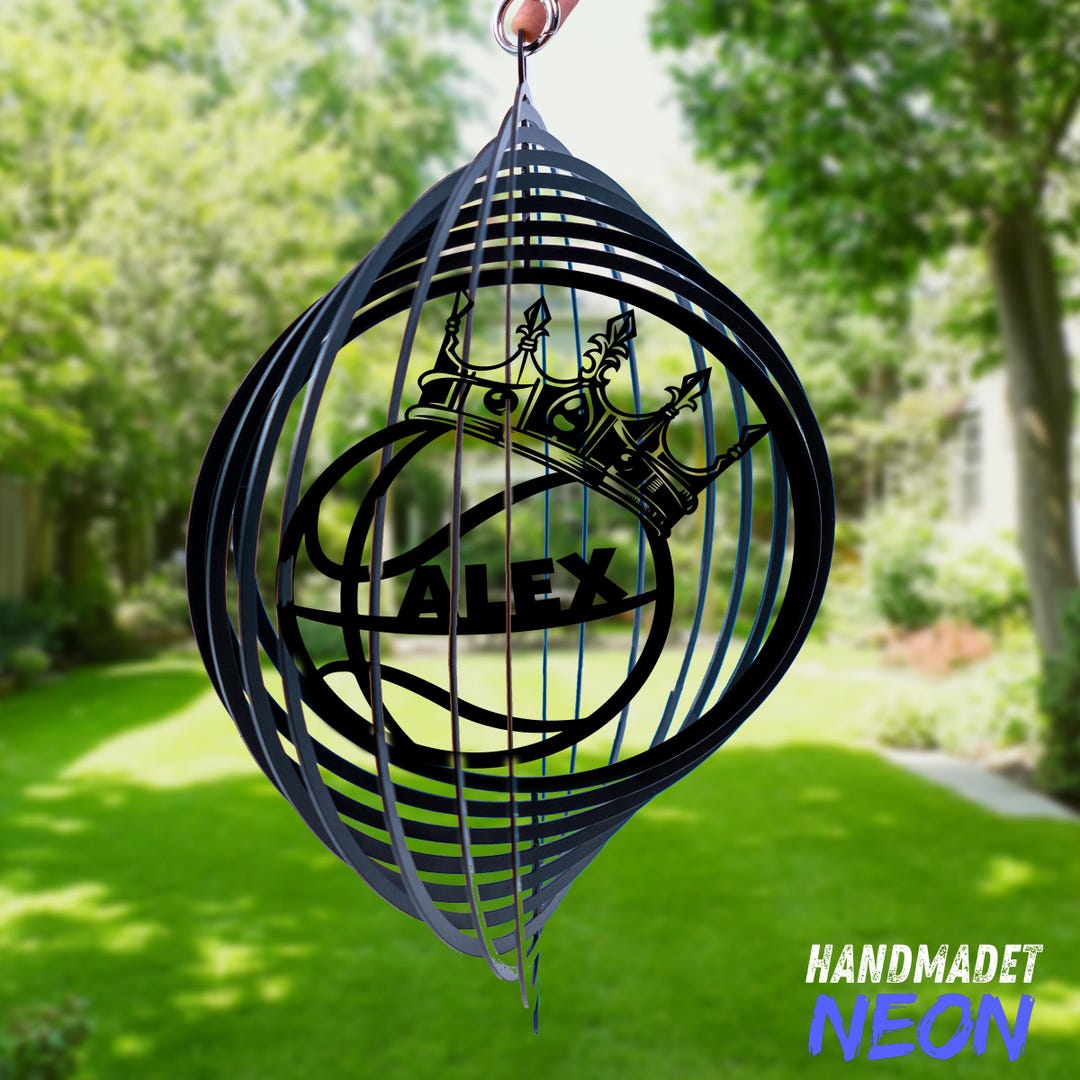 Custom Basketball Wind Spinner 3D Kinetic Garden Decor Yard Art ...