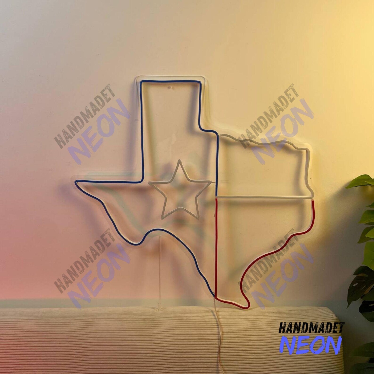 Texas Map Led Sign Texas Led Sign, Wall Decor, Texas Neon Sign, Custom ...
