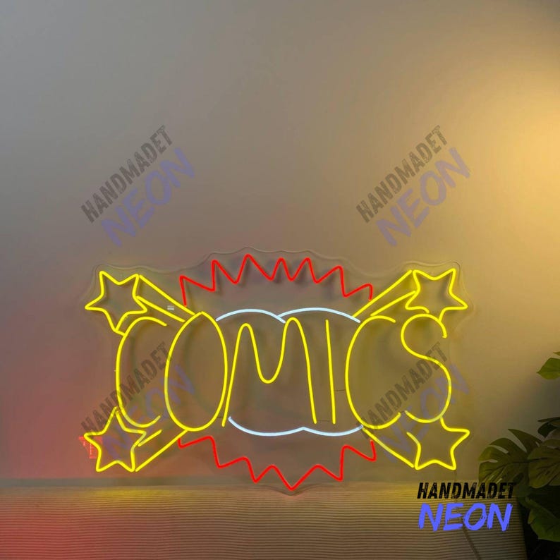 Comics Neon Light, Comics Neon Sign, Custom Comics Led Sign, Comics ...