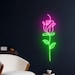 Rose Neon Light, Floral Led Light, Flower Room Wall Decor, Florist Neon ...
