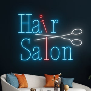 Hair Salon Led Sign, Barber Neon Sign, Hair Studio Led Light, Hair ...