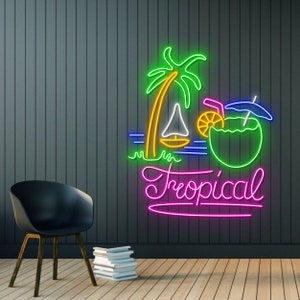 Coconut Bar Open Party Pub Neon Signs, Bar Led Lights,pub Sign ...