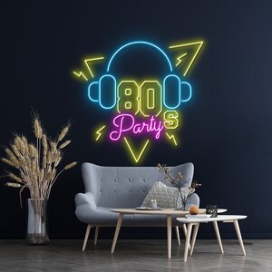 80's Party Led Sign, Back to the 80's Neon Sign, Wall Decor, 80's Party ...