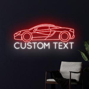 Custom Text Car Neon Sign Luxury Car Led Sign Sport Car Led - Etsy