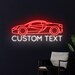 Custom Text Car Neon Sign Luxury Car Led Sign Sport Car Led - Etsy