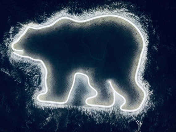 Polar Bear Led Sign Polar Bear Neon Sign Wall Decor Game - Etsy
