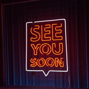See You Soon Neon Sign, See You Soon Led Sign, See You Soon Quote Neon ...